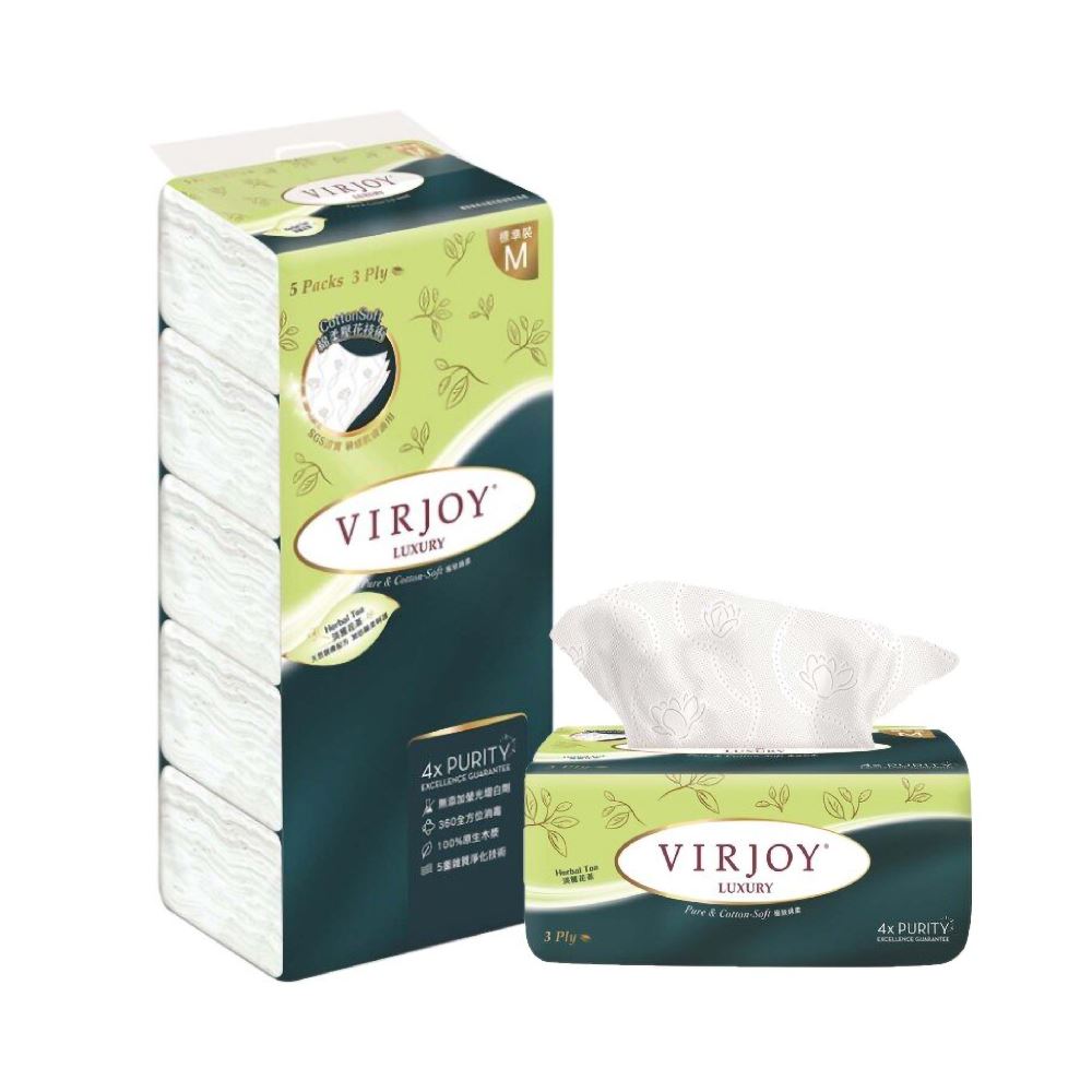 Virjoy 唯潔雅 極致綿柔淡雅花茶抽取式面紙 (5包裝) | APITA UNY eShop | CU APP