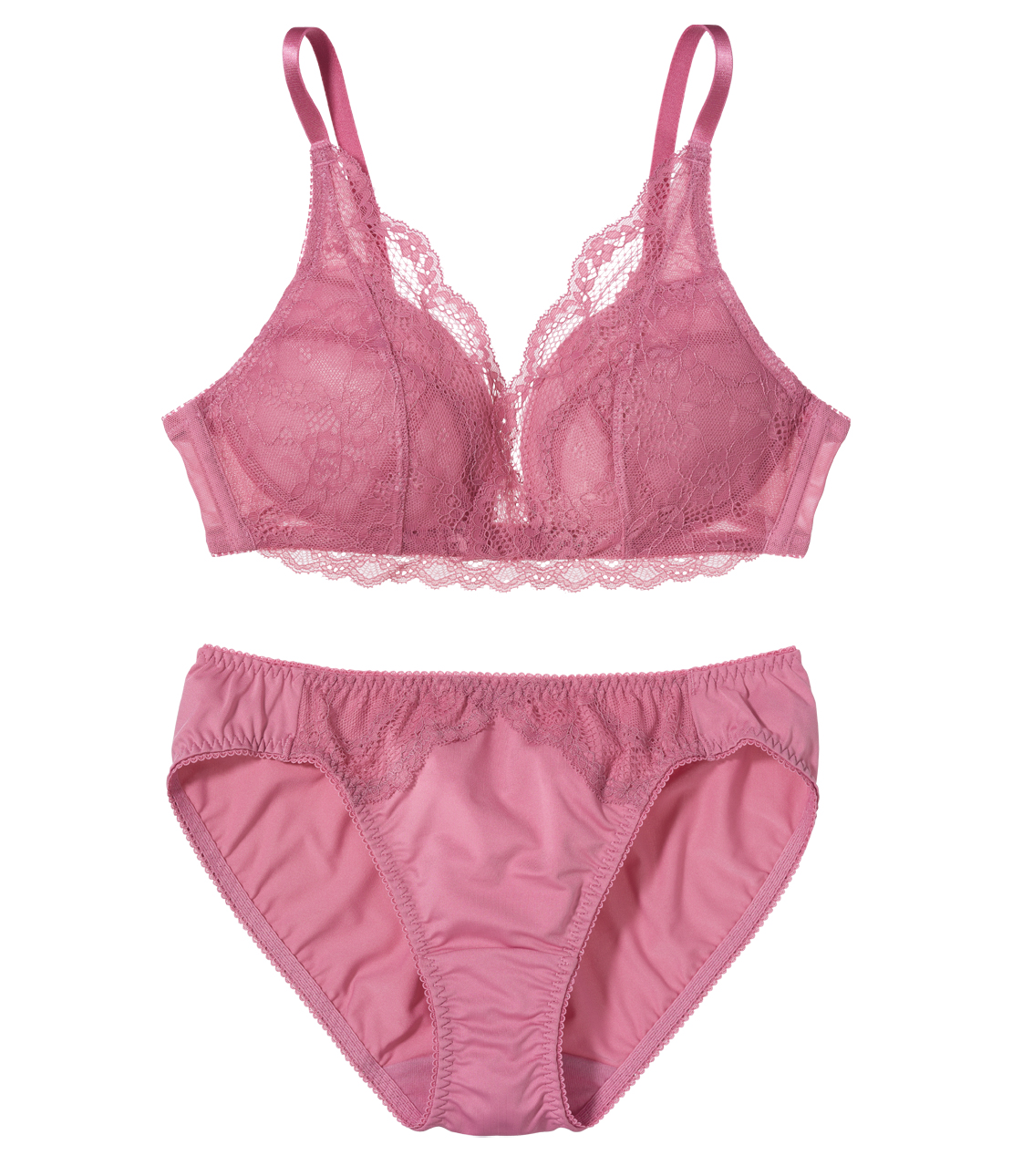 Lace Cache-coeur Non-wire Bra Set - PINK | 熱銷推薦 | Peach John香港官方購物網站