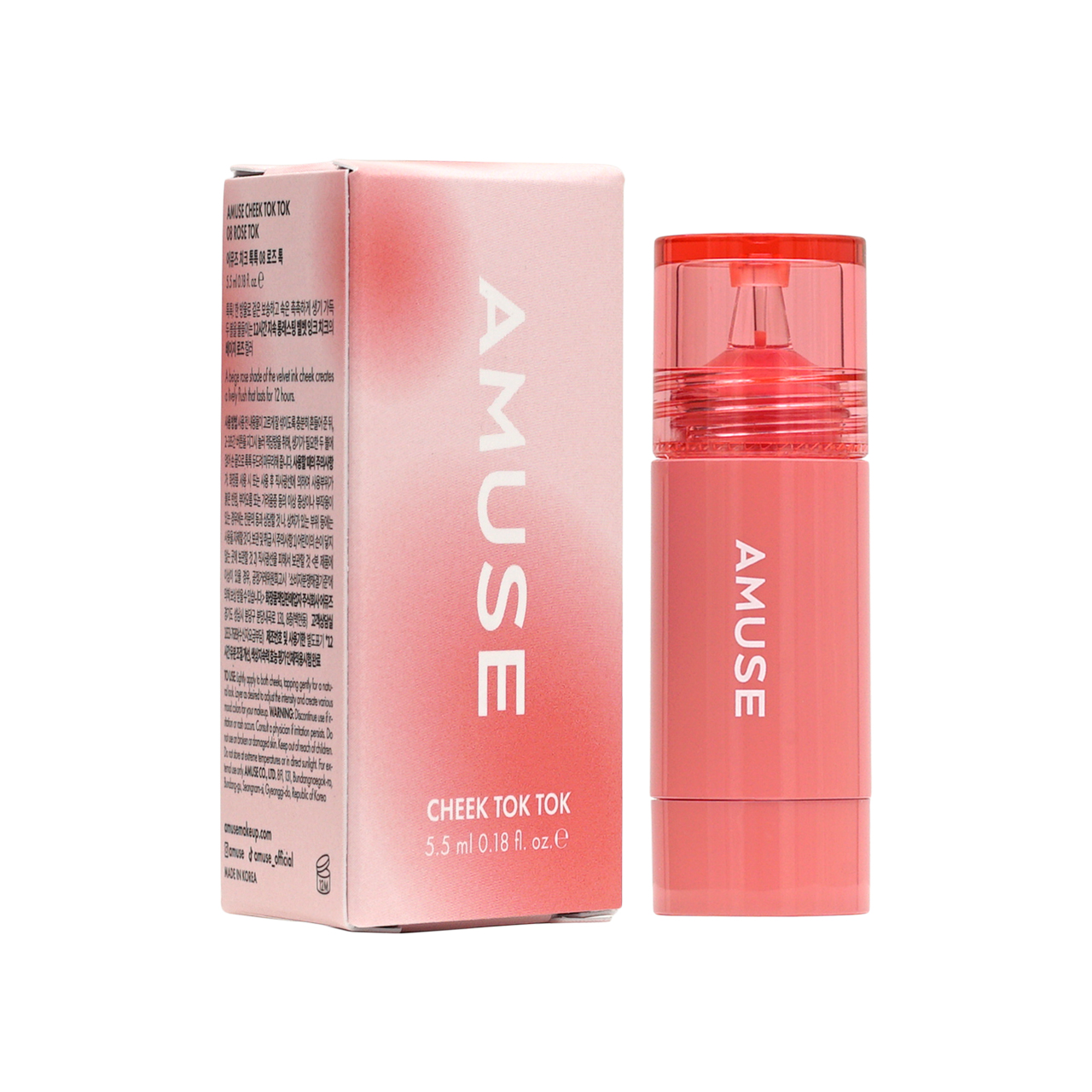 AMUSE Cheek Tok Tok #08 Rose Tok 5.5ml- Sasa eShop