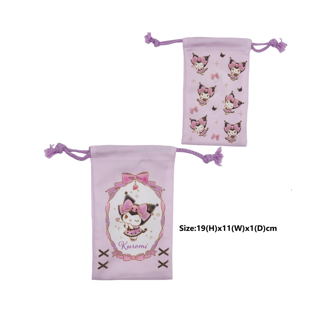 Sanrio Drawstring Bag S – Kuromi 1pc- Sasa eShop